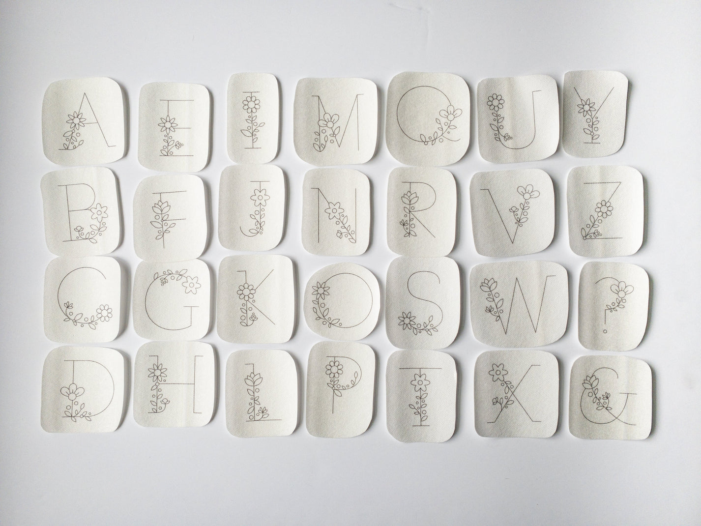 Floral Letters Stick and Stitch Patterns – Olmsted Needlework Co.