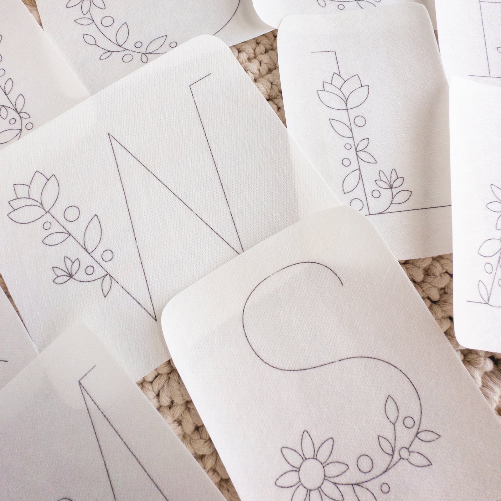 Large Floral Letters Stick and Stitch Patterns – Olmsted Needlework Co.